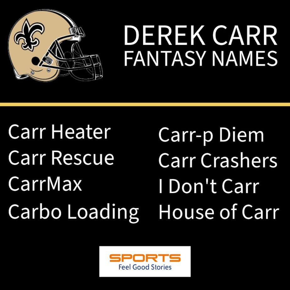 43 Best Derek Carr Fantasy Football Team Names (Funny)